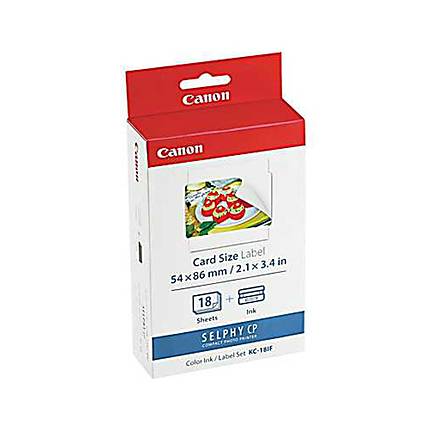 Canon KC-18IF Color Ink/Card Size Label Set | Inks | Canon at Unique Photo