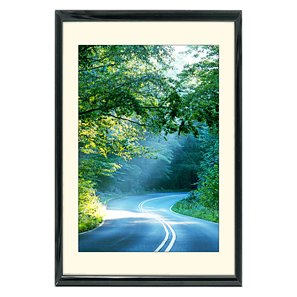 12x18 Custom Black Metal Frame, Off-White Mat with Glass | Customized ...