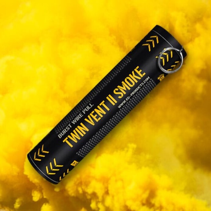 Enola Gaye Twin Vent 2 Wire Pull Smoke Grenade (Yellow) | Lighting ...