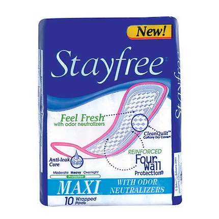 Stayfree Maxi-Pads 10pk (Can be Super or Regular depending on shipment ...