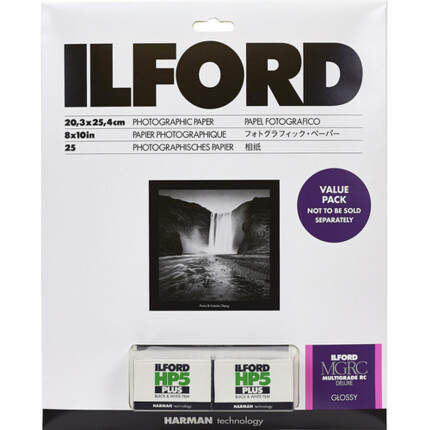 Ilford Multigrade IV RC DeLuxe Paper and HP5+ Film Value Pack (Glossy ...