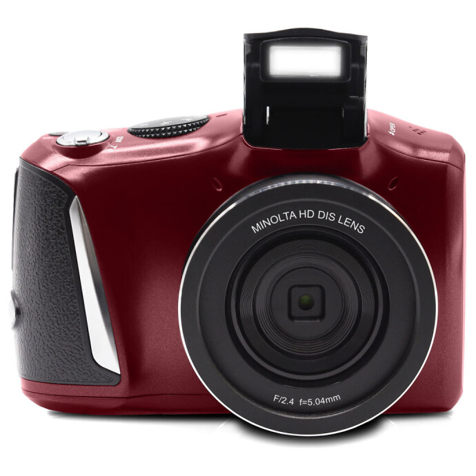 Minolta MND50 48MP/4K Ultra HD Digital Camera (Red) | Digital Cameras ...