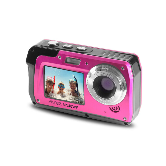 Minolta MN40WP 48MP QHD Dual LCD Screen Waterproof Camera (Pink ...
