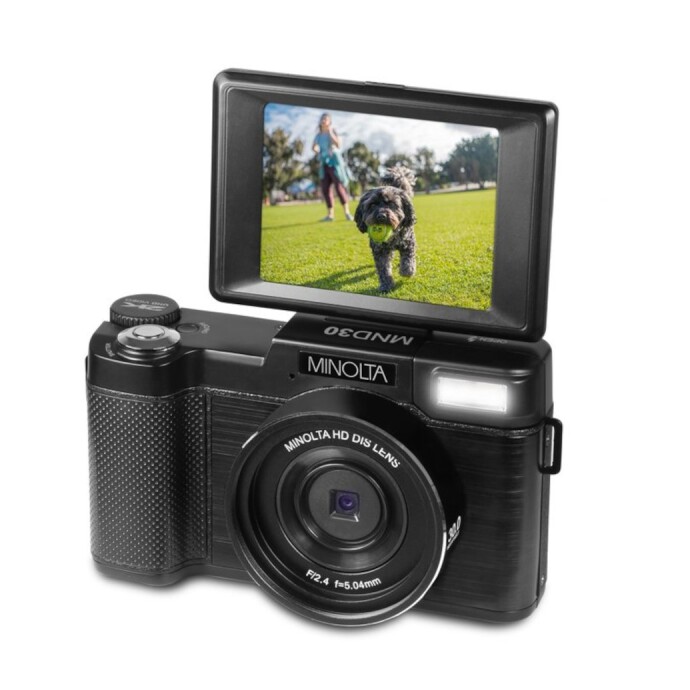 Minolta MND30 30MP 2.7K Digital Camera (Black) | Digital Cameras ...