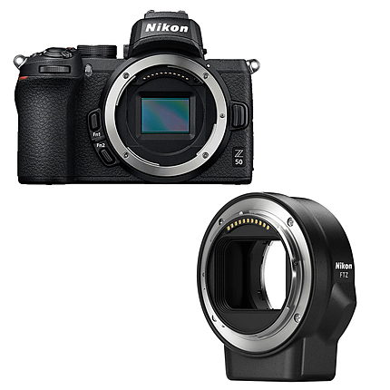 Nikon Z50 Mirrorless Digital Camera with FTZ Adapter | Mirrorless ...