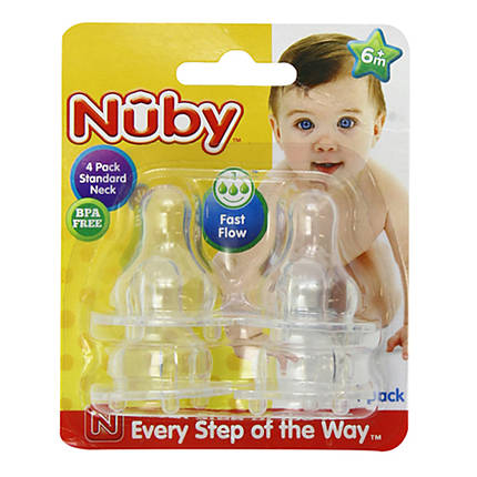 Nuby Silicone Nipples 4pk | Unique Direct | Nuby at Unique Photo