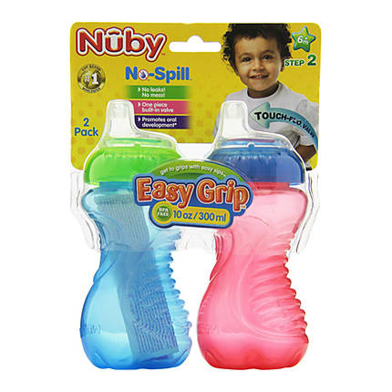 Nuby 10oz No Spill Cup with Soft Spout and Easy Grip Handles 2pk | Unique Direct | Nuby at ...