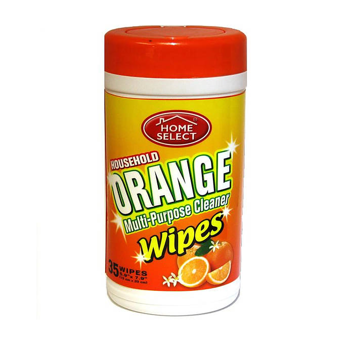 Orange Cleaner Wipes Multi-Purpose 35ct Canister Home Select | Cleaning ...
